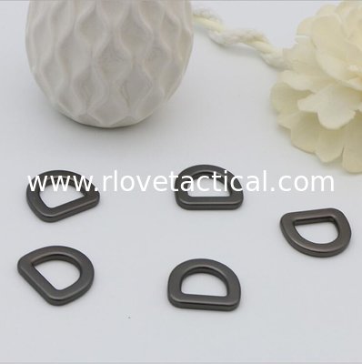 New style matte gun metal color flat meat d ring buckle 12 mm for bags