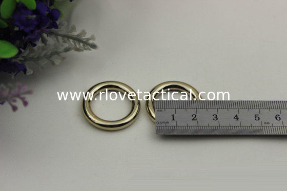 Top quality zinc alloy shiny nickel 20 mm metal o ring buckle for handbags