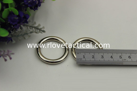 Top quality zinc alloy 25 mm nickel O-ring metal buckle for handbags