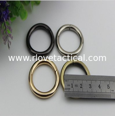 Factory manufacturing light gold 25 mm metal o ring iron buckle for bag