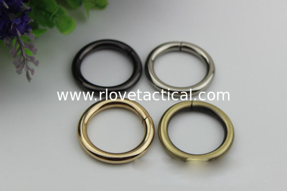 Factory manufacturing light gold 25 mm metal o ring iron buckle for bag