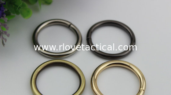 Small light gold bag accessories metal iron o ring buckles 32 mm