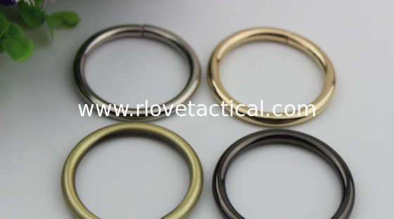 Design hanging plating gold 1.5 inch metal wire iron o-ring buckles for backpack