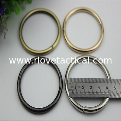 Unique design Europe style 50 MM light gold wire iron metal o ring buckles