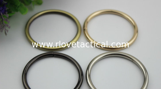 Unique design Europe style 50 MM light gold wire iron metal o ring buckles