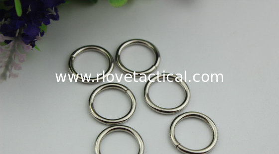 Factory custom small simple light gold round wire iron buckle 15 mm