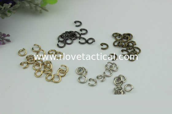 Manufacturing cheap fashion light gold small wire iron round metal buckles 5 mm