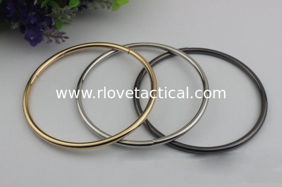 Cheap Customized Handbag Metal Iron Wire Light Gold Big Size 90 mm O Rings For Strap