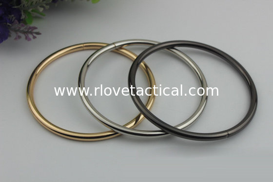 Handbag Fittings Gun Metal Color Iron Wire 75 MM Round Metal Rings Wholesale