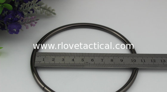 Bag Harware Nickel Color 100 MM Iron Wire Metal Welded O Rings With Nickel Free