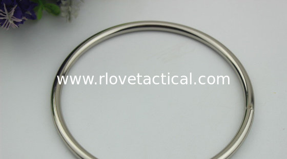 Bag Harware Nickel Color 100 MM Iron Wire Metal Welded O Rings With Nickel Free
