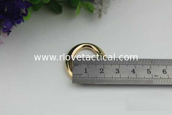 Handbag Accessories Zinc Alloy Open Oval Shape Light Gold Metal Ring Buckles Design