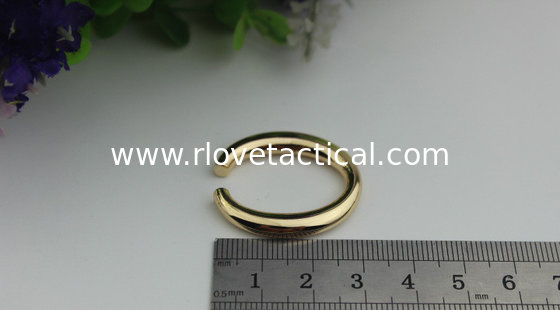Handbag Accessories Zinc Alloy Open Oval Shape Light Gold Metal Ring Buckles Design