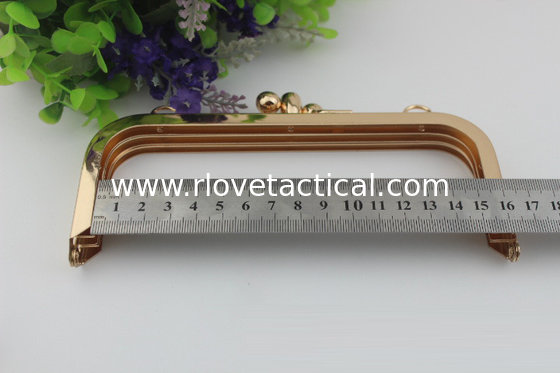 Exquisite Fashion Hardware Light Gold 170 MM Iron Metal Frame With Plastic Box