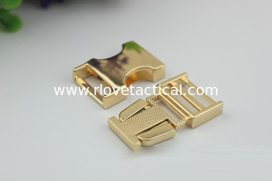 High Quality Zinc Alloy Light Gold 3/4 Inch Quickly Release Metal Buckles For Dog Collar