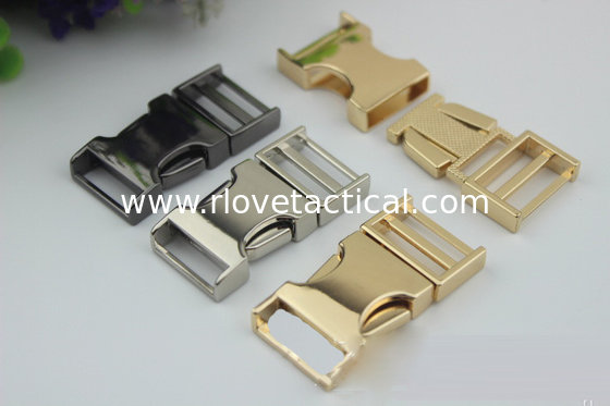 High Quality Zinc Alloy Light Gold 3/4 Inch Quickly Release Metal Buckles For Dog Collar