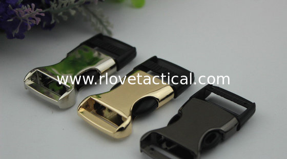 Novelty Design Zinc Alloy And Plastic Nickel Color 1 Inch Fast Release Metal Buckles For Pet Accessories