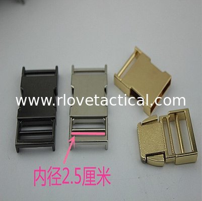 Fashion Metal Material Zinc Alloy Nickel Color 25 Mm Quickly Release Buckles For Webbing