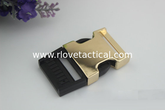 Wholesale factory bag accessories custom light gold  quick release metal belt buckle for backpack