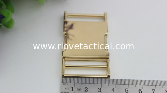 High quality zinc alloy 32 mm light gold fast release buckle for bag parts