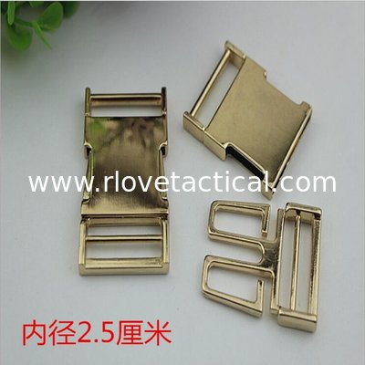 1 inch Hardware gold metal side quick release curved buckles for pet dog collar