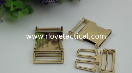 1 inch Hardware gold metal side quick release curved buckles for pet dog collar