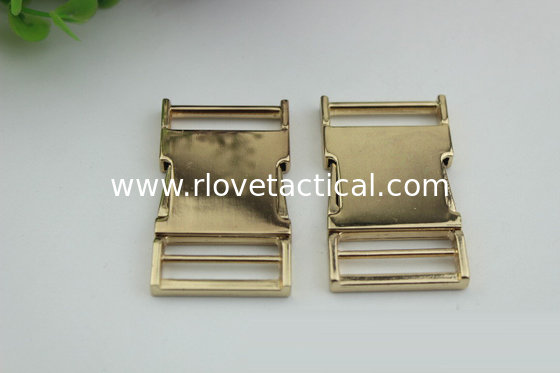 1 inch Hardware gold metal side quick release curved buckles for pet dog collar