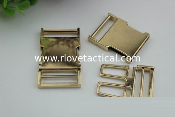 1 inch Hardware gold metal side quick release curved buckles for pet dog collar