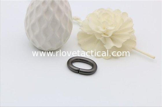 Supply different size 20 mm gunmetal color metal iron oval ring buckle