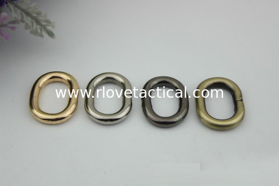 Advantage price 20 mm width nickel iron metal oval ring for bag parts