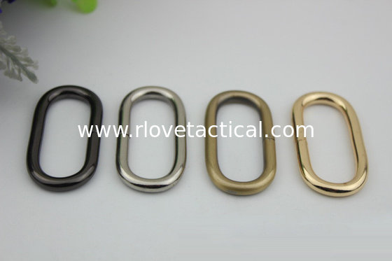Durable high quality handbag metal 38 mm iron wire oval ring for webbing