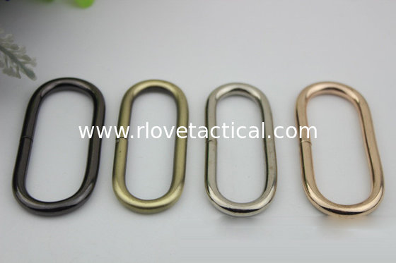 High quality 50 mm hanging nickel metal welding iron oval rings for bags