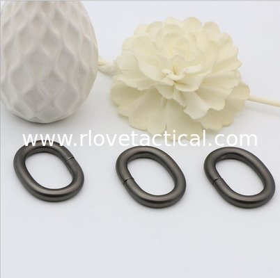 Hot sell popular gunmetal color 25.3 mm oval iron ring for handbag leather straps accessories