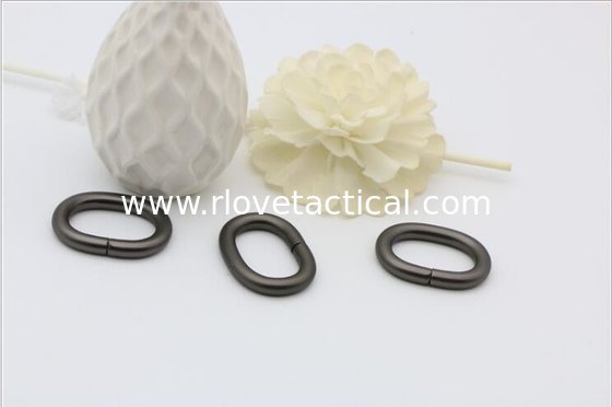 Hot sell popular gunmetal color 25.3 mm oval iron ring for handbag leather straps accessories