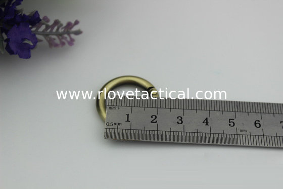Wholesale gold color handbag hardware zinc alloy 16mm round shape metal spring split ring