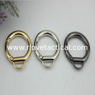 Custom 25MM size trigger snap clip metal gate clasp spring o ring for handbag