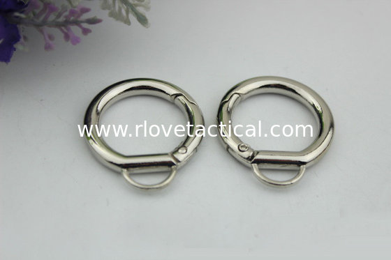 Custom 25MM size trigger snap clip metal gate clasp spring o ring for handbag