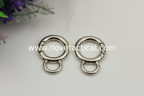 Nickel Plated 20MM Metal Trigger Snap Clip Spring Gate O Ring For Bag Accessories