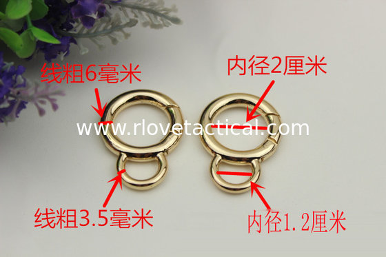 Nickel Plated 20MM Metal Trigger Snap Clip Spring Gate O Ring For Bag Accessories