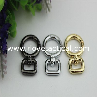DIY Sewing handmade zinc alloy 16mm bag spring o rings for dog pet collar