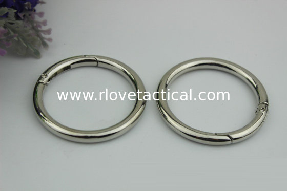 Metal hardware 38MM hanging brush anti brass spring ring o ring for handbag