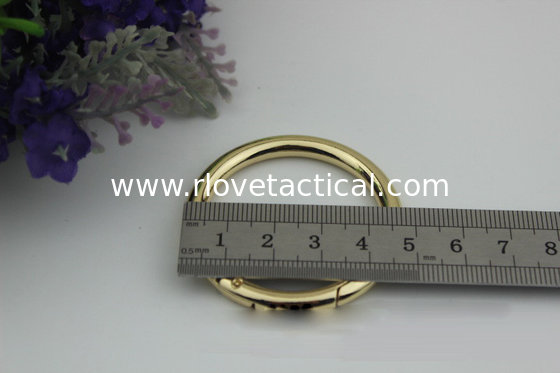 Metal hardware 38MM hanging brush anti brass spring ring o ring for handbag