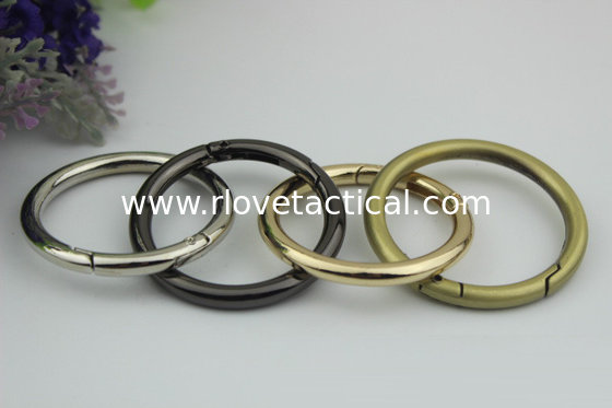 Metal hardware 38MM hanging brush anti brass spring ring o ring for handbag
