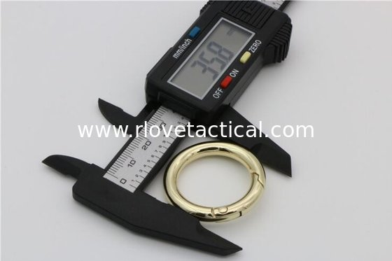 High end handbag accessories 1 inch gold metal spring ring clasps for webbing