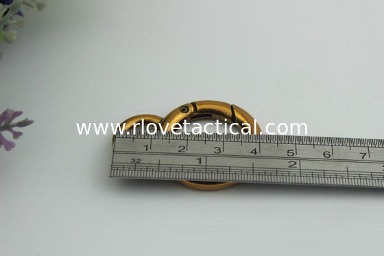 Factory Outlets Handbag Hardware Metal Spring O Ring Buckle Key chain In Gold For Bags