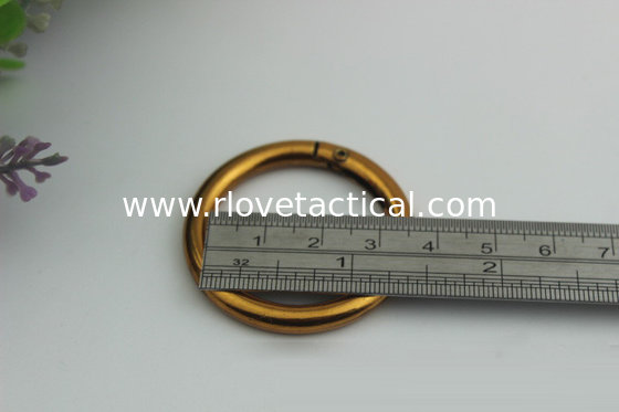 Factory Outlets Handbag Hardware Metal Spring O Ring Buckle Key chain In Gold For Bags
