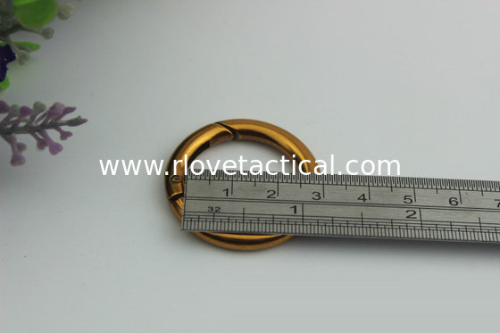 Factory Outlets Handbag Hardware Metal Spring O Ring Buckle Key chain In Gold For Bags