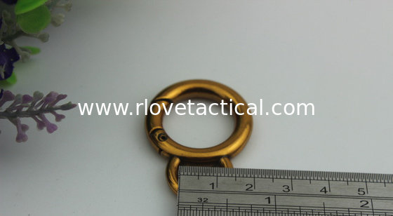Factory Outlets Handbag Hardware Metal Spring O Ring Buckle Key chain In Gold For Bags