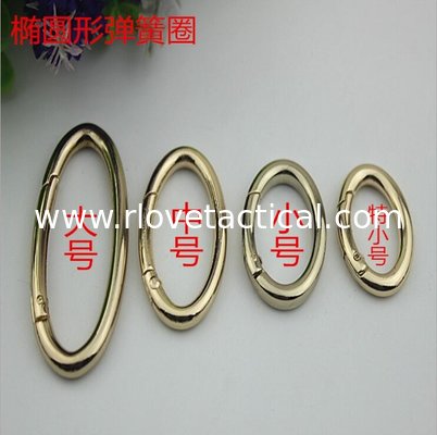 OEM Zinc Alloy Light Gold Various Size Metal Strong Spring O Ring for handbags
