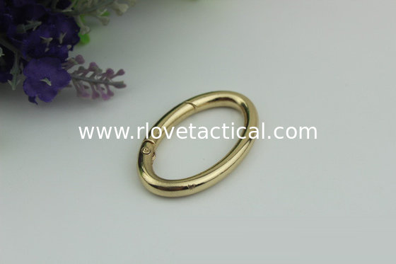 Good Quality Alloy 38 MM Hanging Brush Anti Brass Color Metal O Spring Gate Round Ring